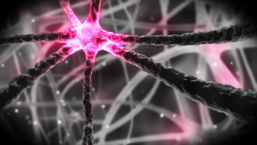 Real Neuron Synapse Network With Red Electric Impulse Activity 3D ... Real Neuron Synapse Network With Red Electric Impulse Activity 3D ...
