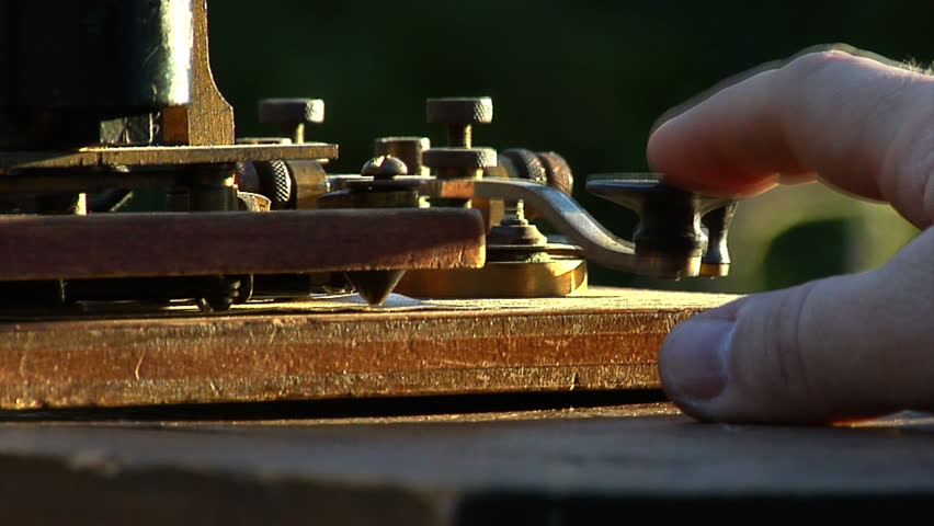 Old Film Military Scene Smoking Pipe Morse Telegraph Key Pocket Watch