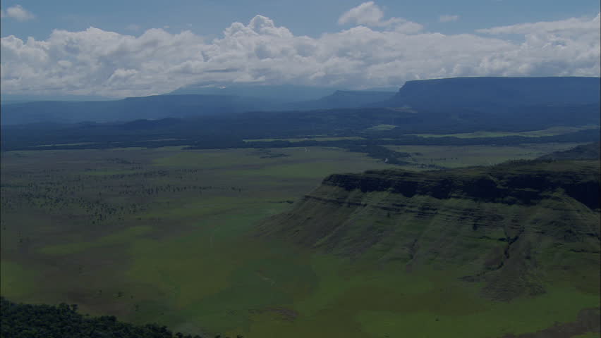 Plateau Plains Canyon Ridge. The Scenic View Of Luscious Green ...