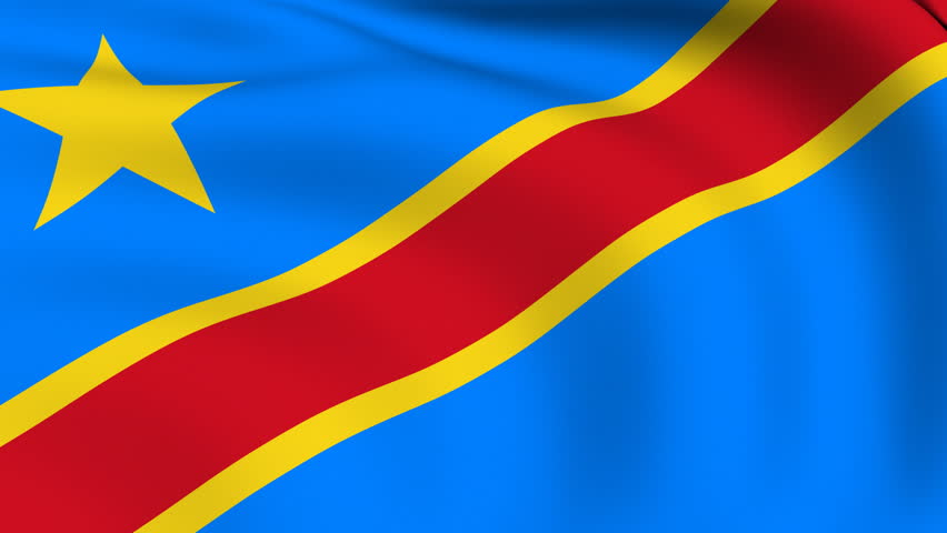 Flag Of The Democratic Republic Of The Congo Stock Footage Video