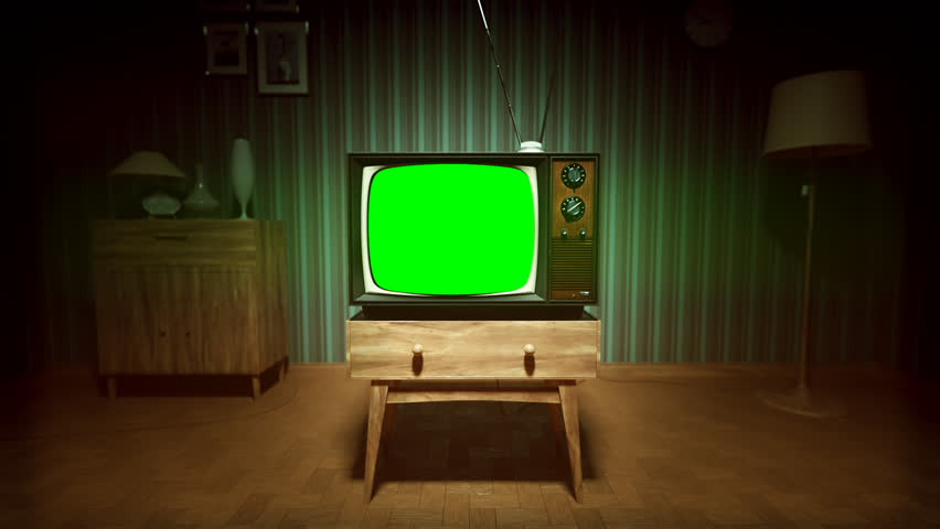 Old Tv Animation, With Green-screen Over Tv Screen. Stock Footage Video 2264396 - Shutterstock