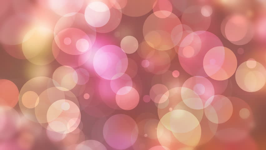 Delicate Pink Yellow Circle Bokeh Lights. Computer Generated Loopable Abstract Motion Background ...