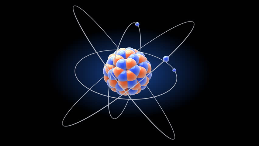 Atom Animation (HD). Atom Animation In Full 3D With Streaks On ...