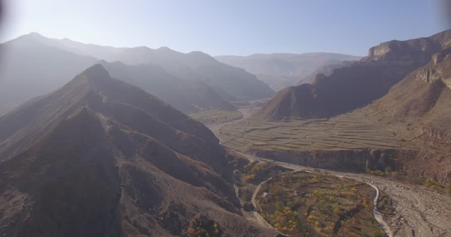 Aerial View Of Canyon. Russia. The Caucasus Mountains. Republic Of ...