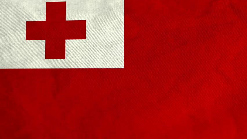 Tonga Flag Waving Against Time-lapse Clouds Background Stock Footage ...