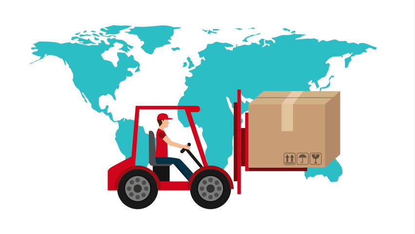 Warehouse Shipping And Distribution Business Animated Icons Set Of ...