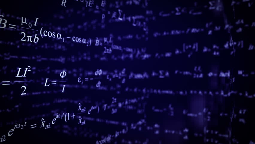 Physics Formulas. Loopable. 360. Blue. Flying Through Different Physics ...