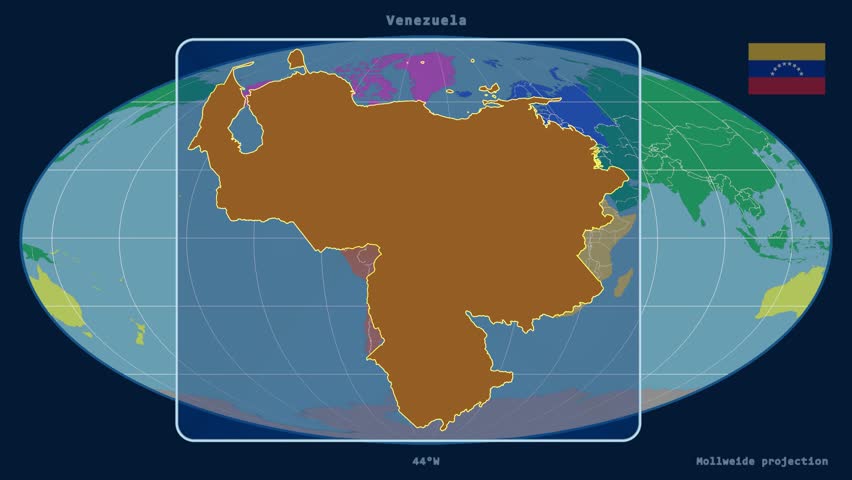 Venezuela Map Stock Footage Video - Shutterstock