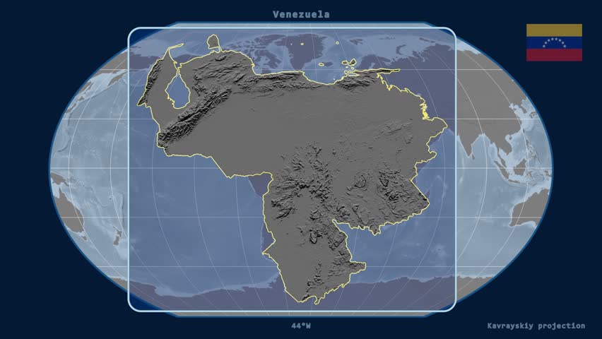 Venezuela Map Stock Footage Video - Shutterstock