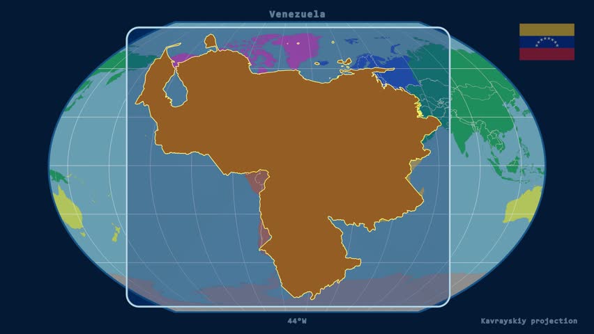 Venezuela Map Stock Footage Video - Shutterstock