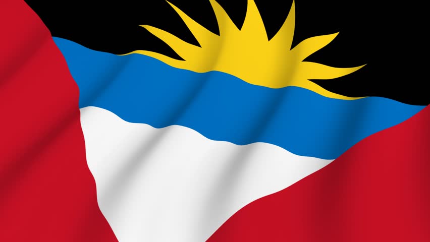 Flying Flag Of Antigua And Barbuda | LOOPED | Stock Footage Video ...