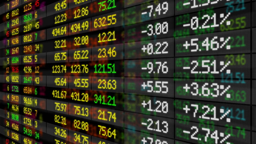 Stock Market Board Moving Up. HD 1080. Looped Animation. Stock Footage ...