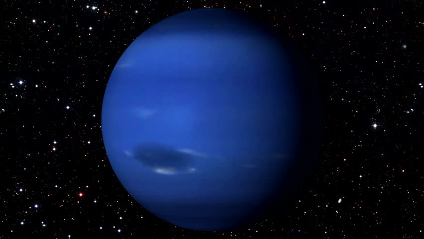 Planet Neptune Beautiful 3d Animation Of The Planet Neptune Rotates ...