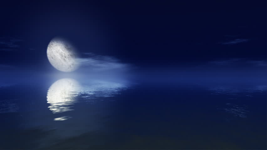 Full Moon Reflecting On The Ocean