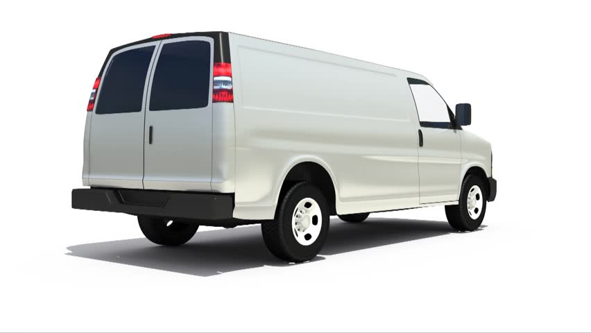 Animation Of The Van Driving By, Isolated On White With Alpha Channel ...