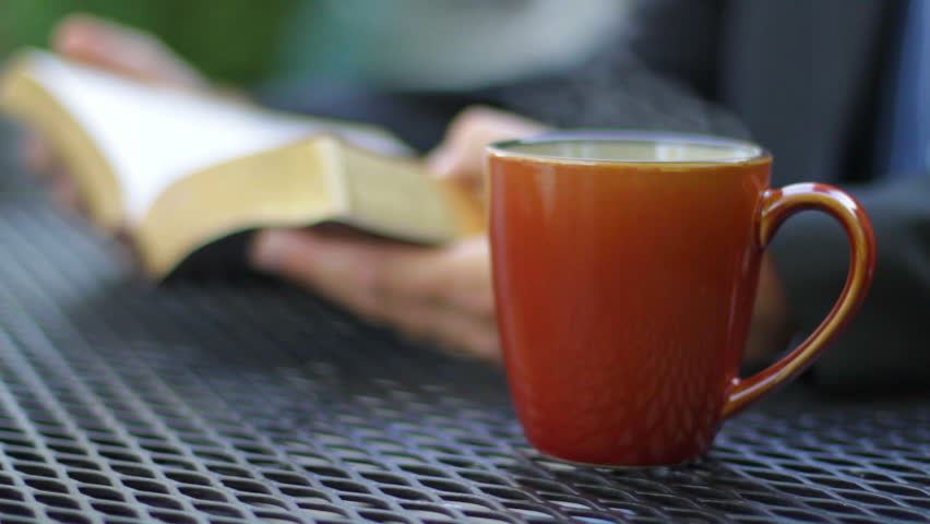 Reading Bible - Coffee Steaming Stock Footage Video 2921422 - Shutterstock