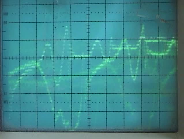 Oscilloscope Displays Wave Patterns Stock Footage Video 32908 ...