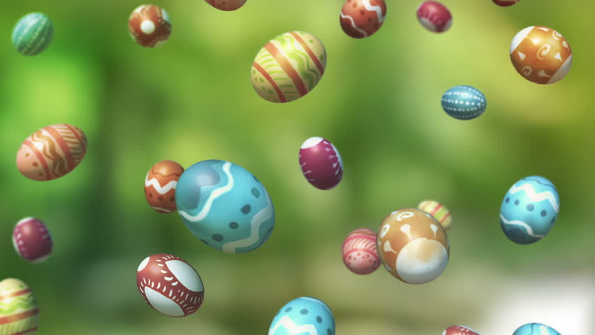 Animation Of Broken Egg With Chocolate Easter Egg Inside. HQ Video Clip ...