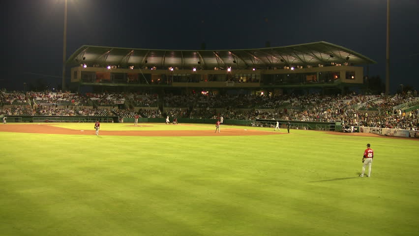 Baseball Stadium At Night