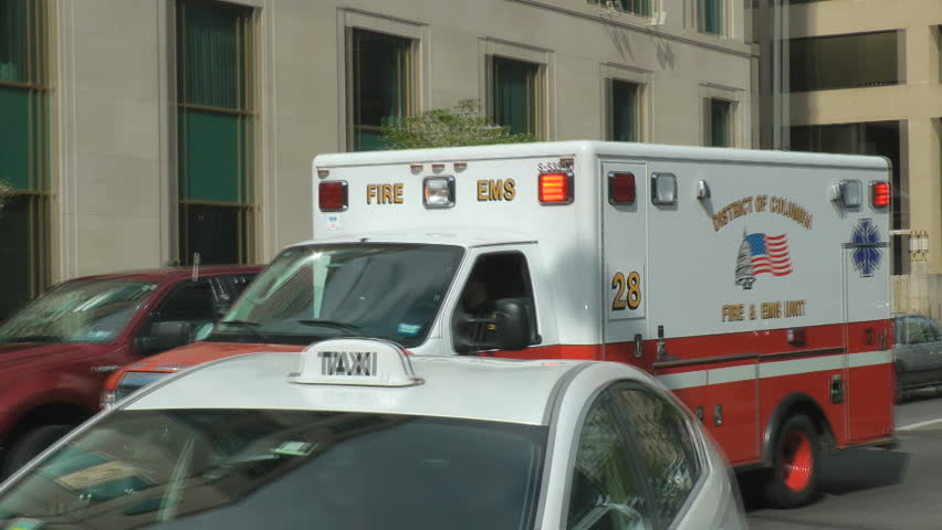 WASHINGTON, DC - CIRCA FEB. 2012: Fire Department Fire EMS Races Past ...