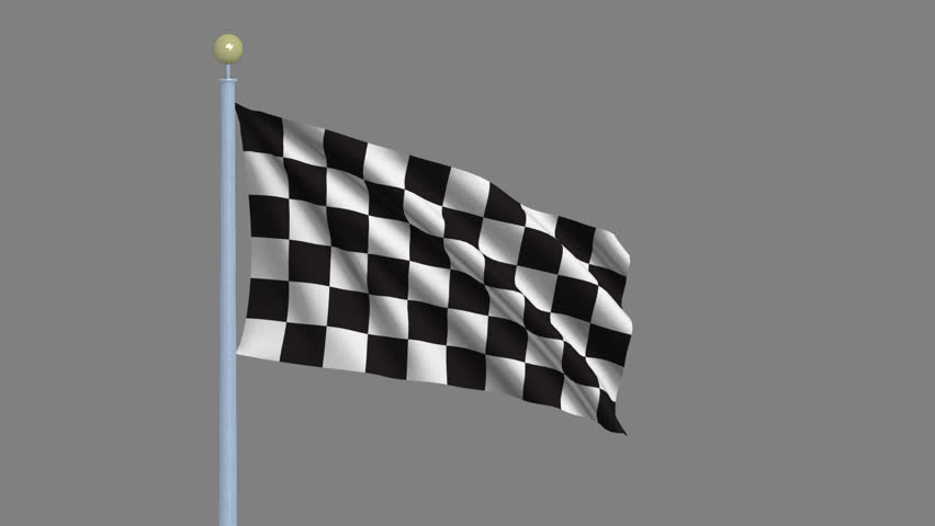 Racing Checkered Flags Animated,with Alpha Channel Stock Footage Video ...
