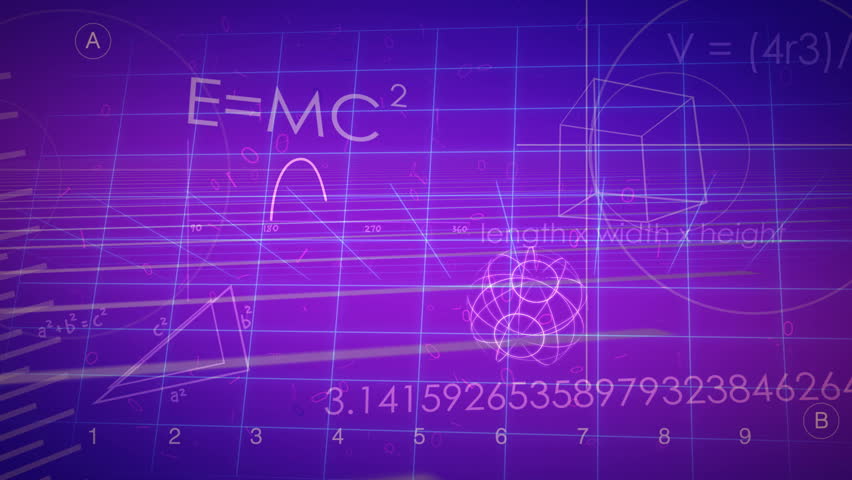 A Purple Animated Math Themed Background. Stock Footage Video 4113265 ...