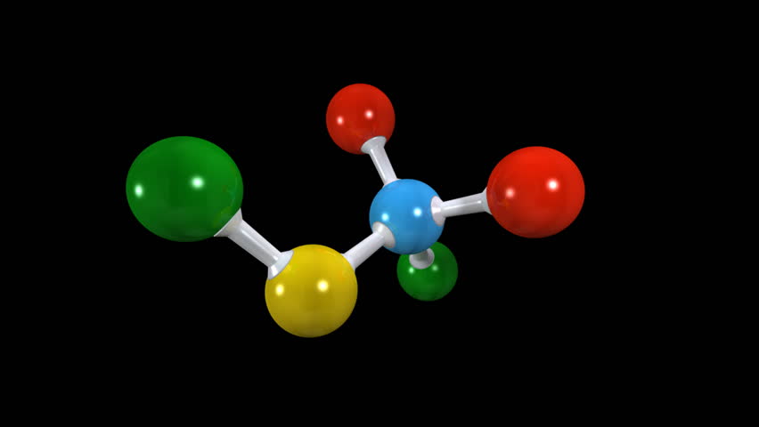 Cartoon Shaded 3D Animation Of A Colored Molecule Rotating. Seamlessly ...