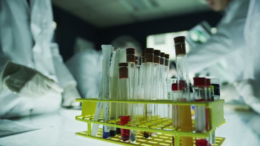 Close Up Of A Biological Experiment In A Scientific Research Laboratory ...