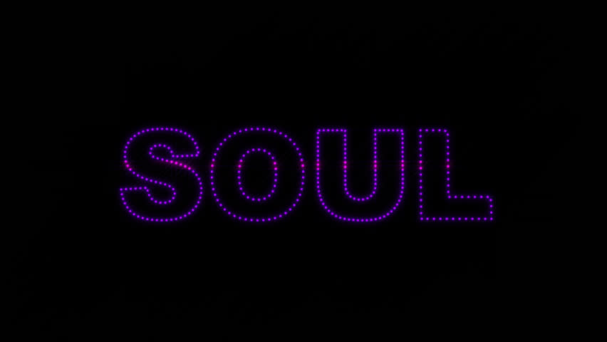 Set Of 10 Soul Text LEDS Reveals With Alpha Channel Stock Footage Video ...