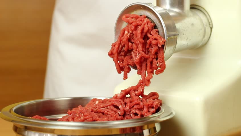 Mincing Beef By Meat Grinder Stock Footage Video 5103620 - Shutterstock