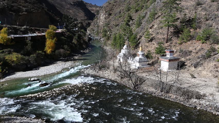 The Bridge At Chuzom. This Bridge Cross The Confluence Of Two Rivers ...