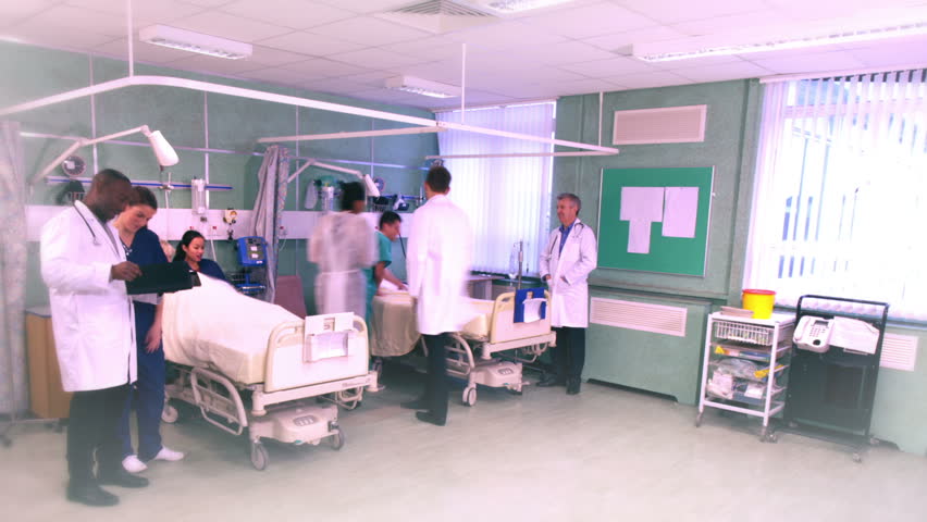 Time Lapse Of Medical Staff Working Together And Taking Care Of ...