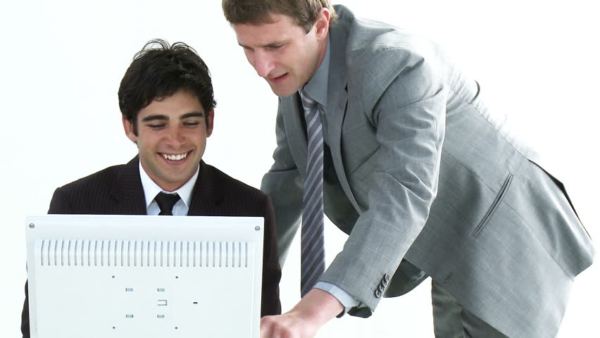 Young Colleagues Helping Each Other In An Office In HD 1080p Stock ...