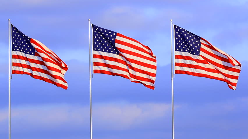 NEW YORK - Circa 2002: The American Flag And The New York City Skyline ...