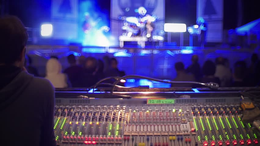 Sound Control Engineer In Outdoor Concert Event Stock Footage Video ...