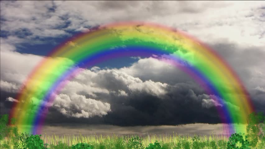 Enchanted Rainbow Scene Stock Footage Video 7316581 - Shutterstock