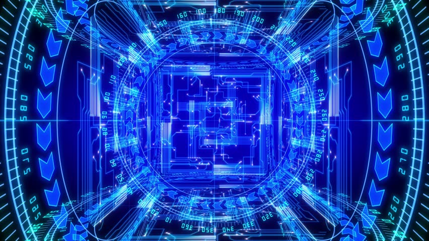 4K Futuristic Technological Abstract Motion Background, Seamless ...