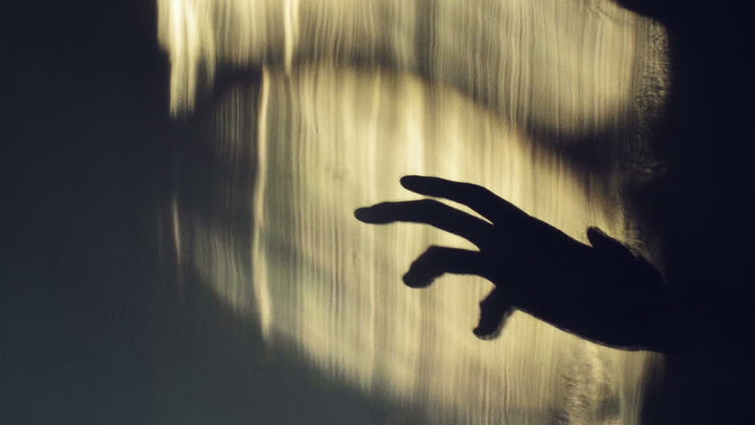 Spooky Hand Shadow Crawling On The Wall. 1920x1080 Full Hd Footage ...