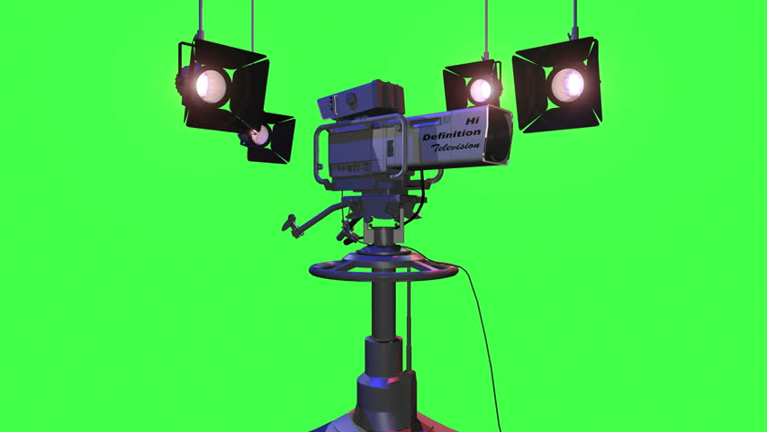 Green Screen Animation Of A High Definition Studio Camera Turning And ...