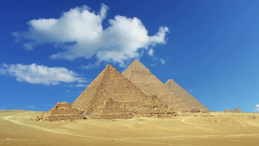 Animation Of Pyramids From Dusk Till Dawn Stock Footage Video 7117756 ...