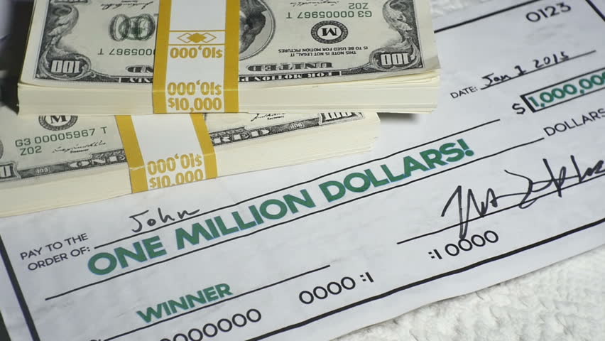 Million Dollar Check, Lottery Check Stock Footage Video 8788789 ...