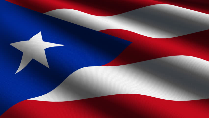 The United States And Puerto Rico Flags Fly Side By Side. Stock Footage ...